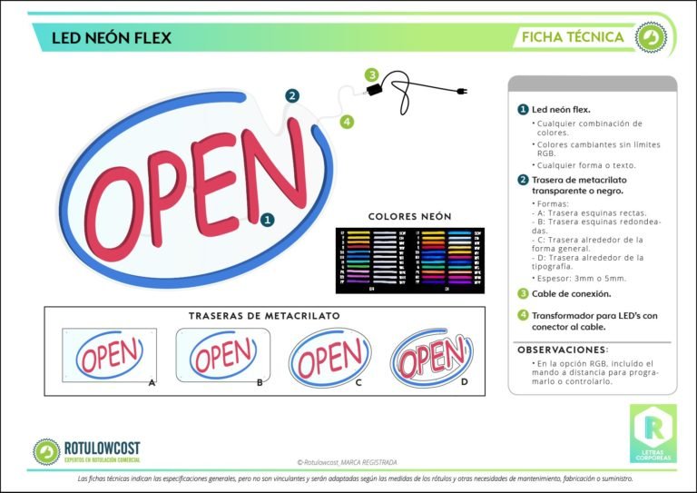 Las LETRAS DE NEÓN confeccionadas con led flexible - INFORMACLIC